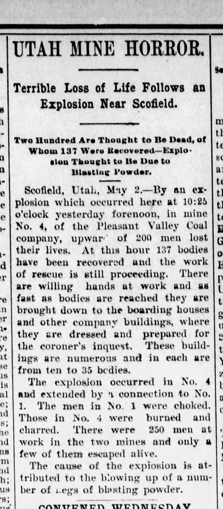 Scofield Mining Disaster – People's History Utah