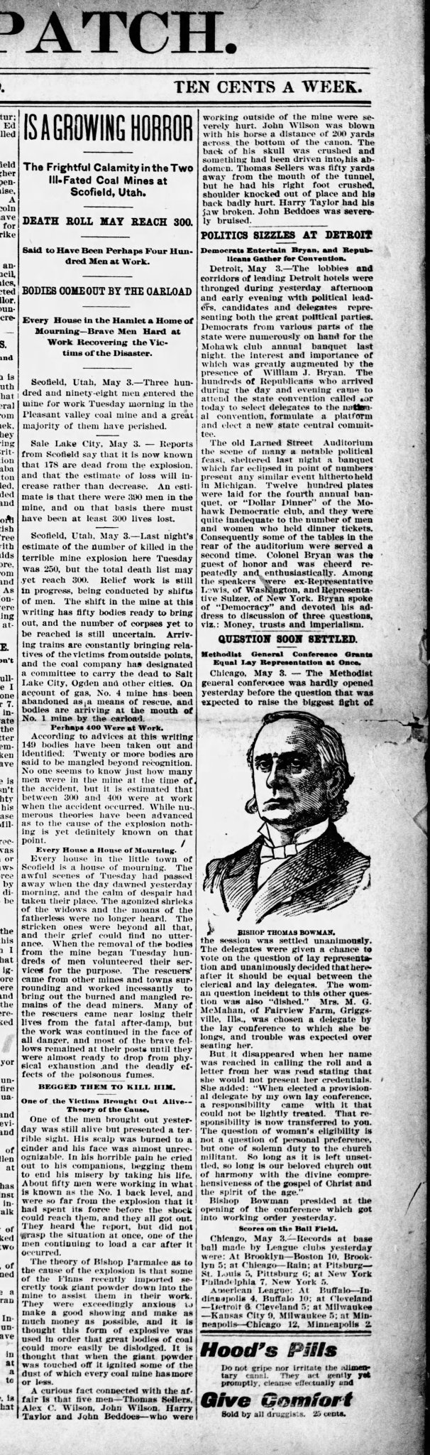 Scofield Mining Disaster – People's History Utah