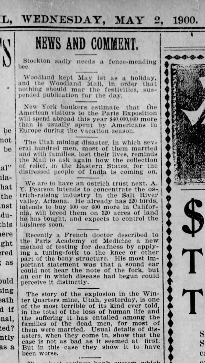 Scofield Mining Disaster – People's History Utah